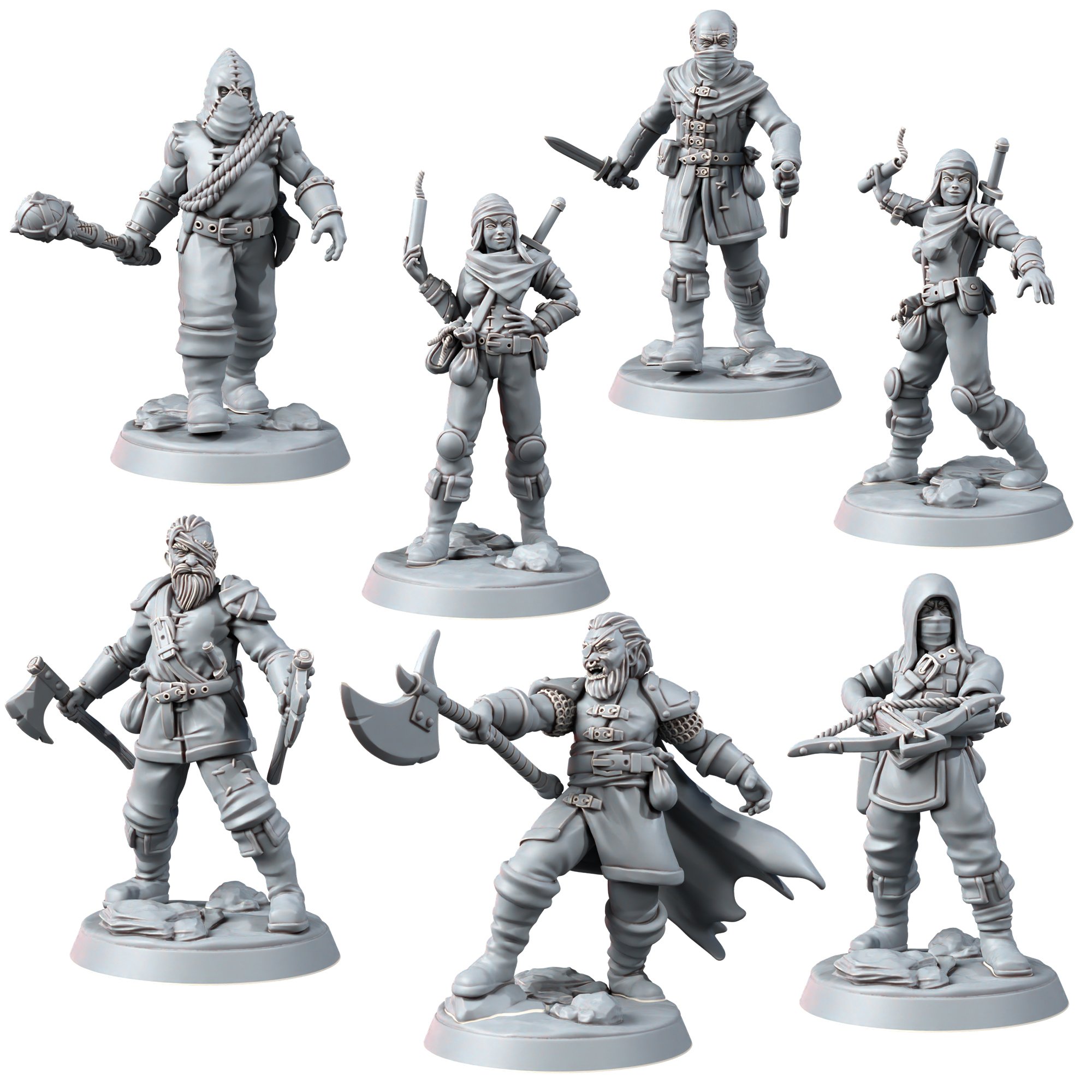 HUMANS – BANDTIS PACK (7U) – Wargame Exclusive Fantasy