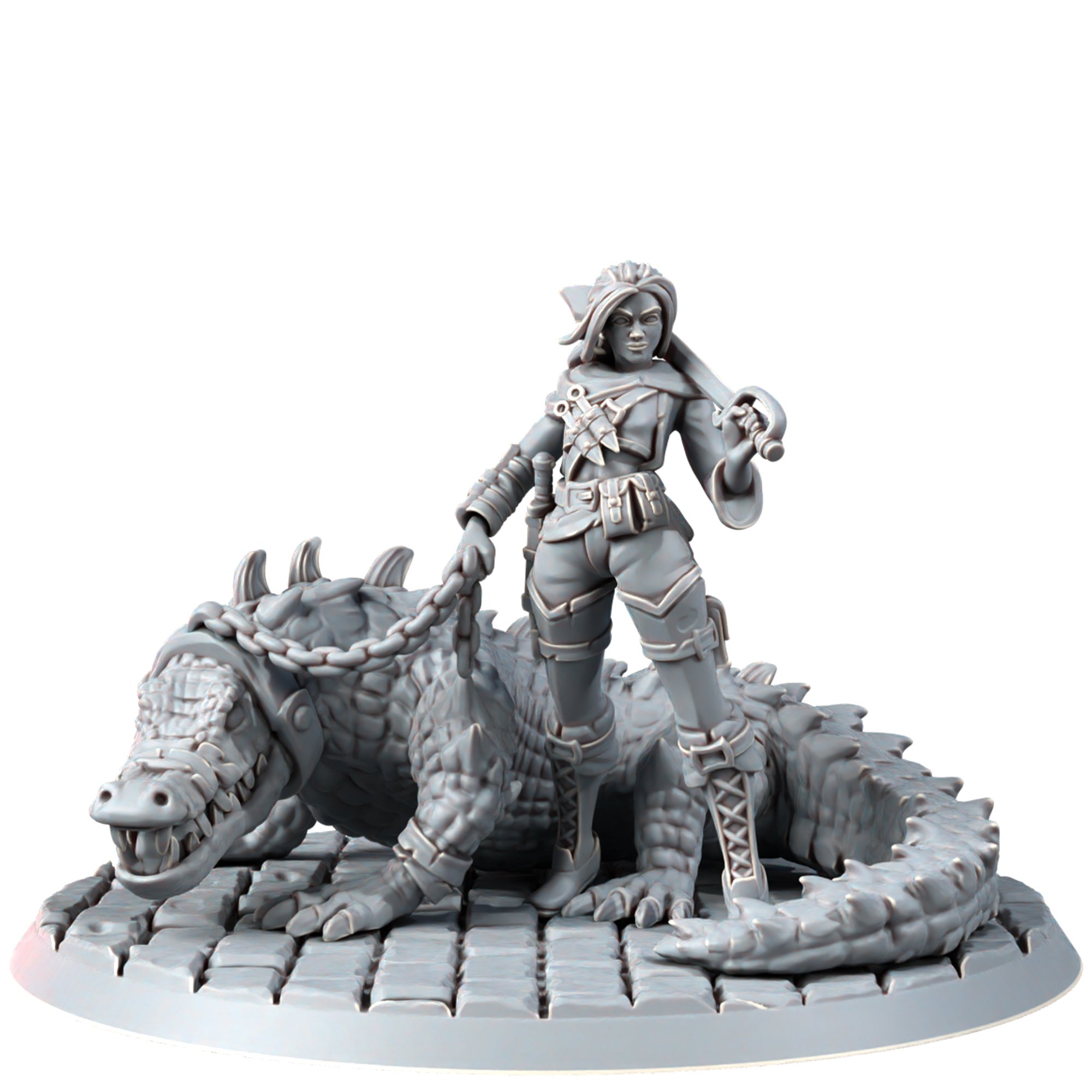 HUMANS – MAEVA THE CROCODILE TAMER – Wargame Exclusive Fantasy