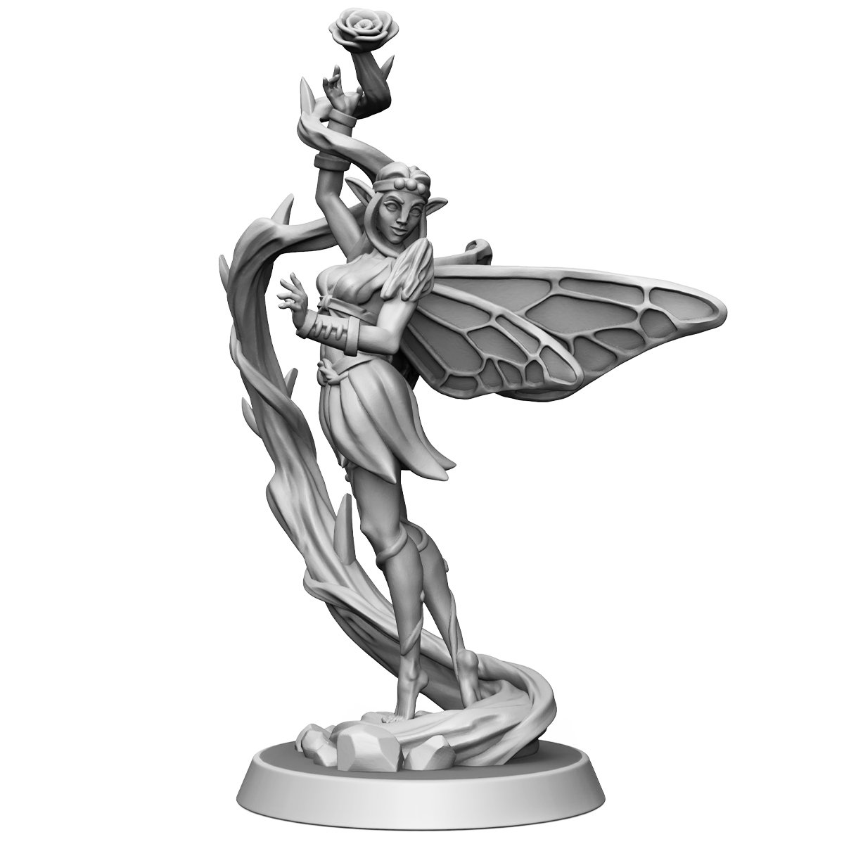 FAIRY ELVES – WINGED FEMALE SORCERER 02 – Wargame Exclusive Fantasy