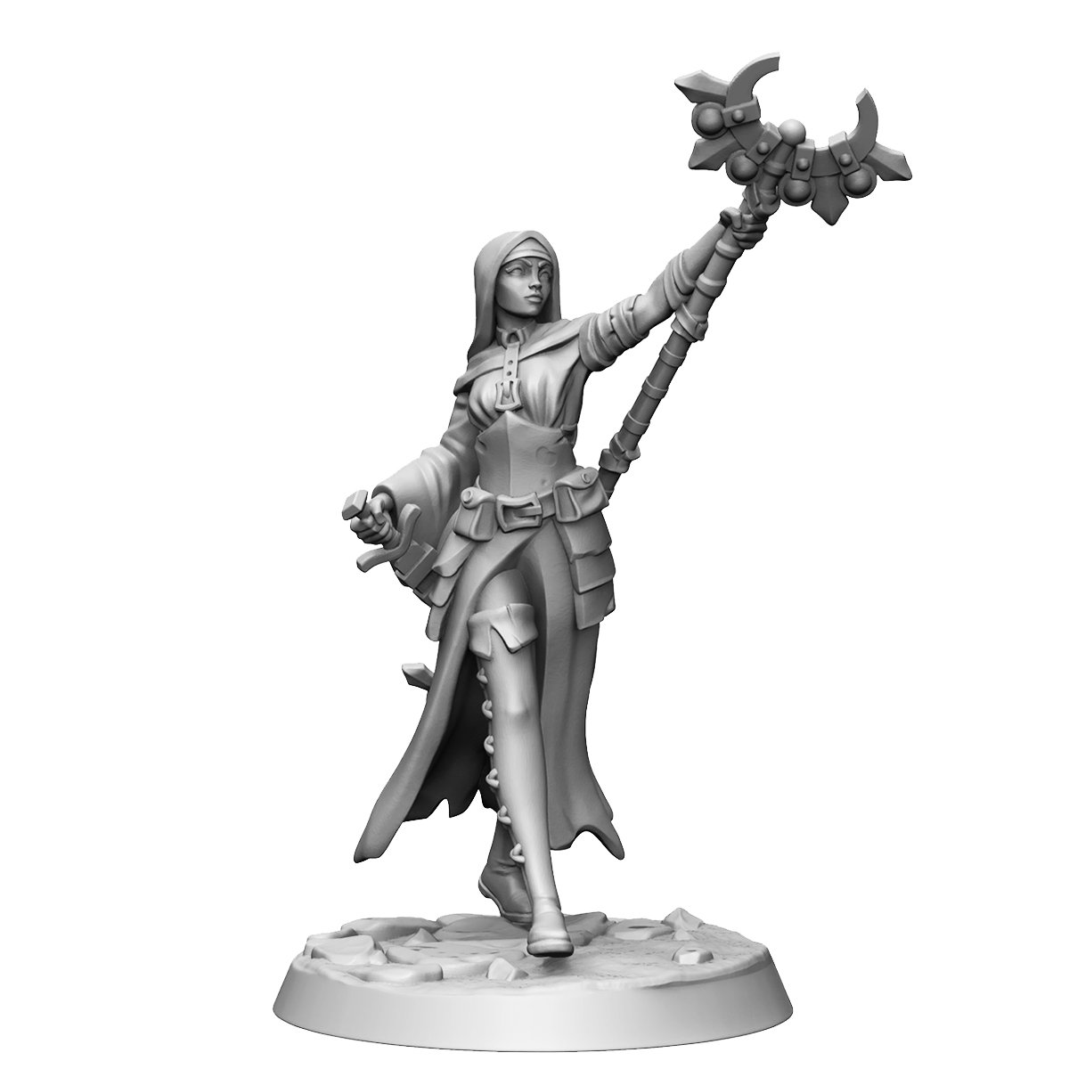 HUMANS – FEMALE PRIEST 01 – Wargame Exclusive Fantasy