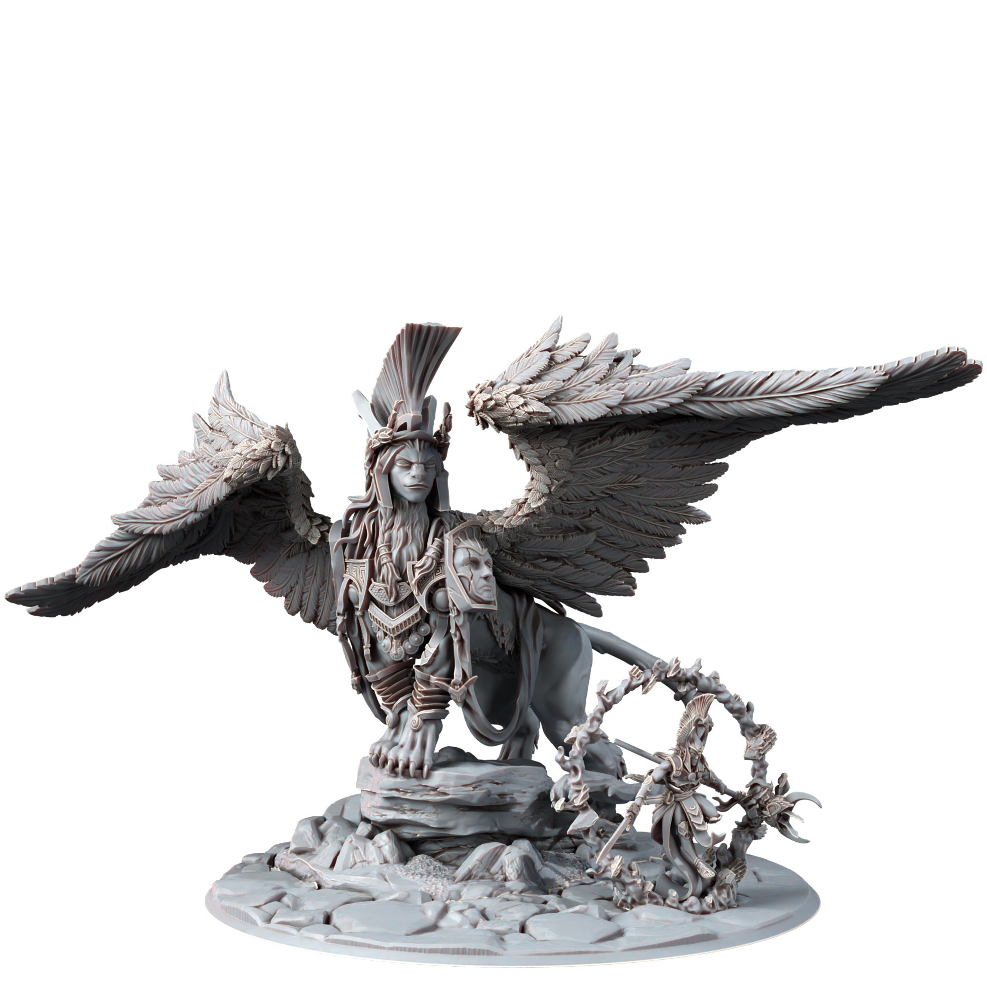 ELVES – SORCERER LINTIEL AND SPHINX – Wargame Exclusive Fantasy