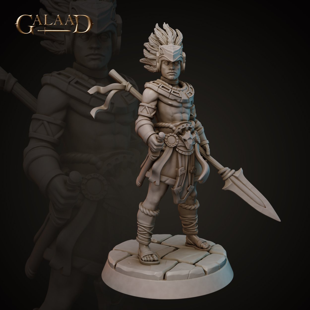 HUMANS – AZTEC MALE FIGHTER 01 – Wargame Exclusive Fantasy