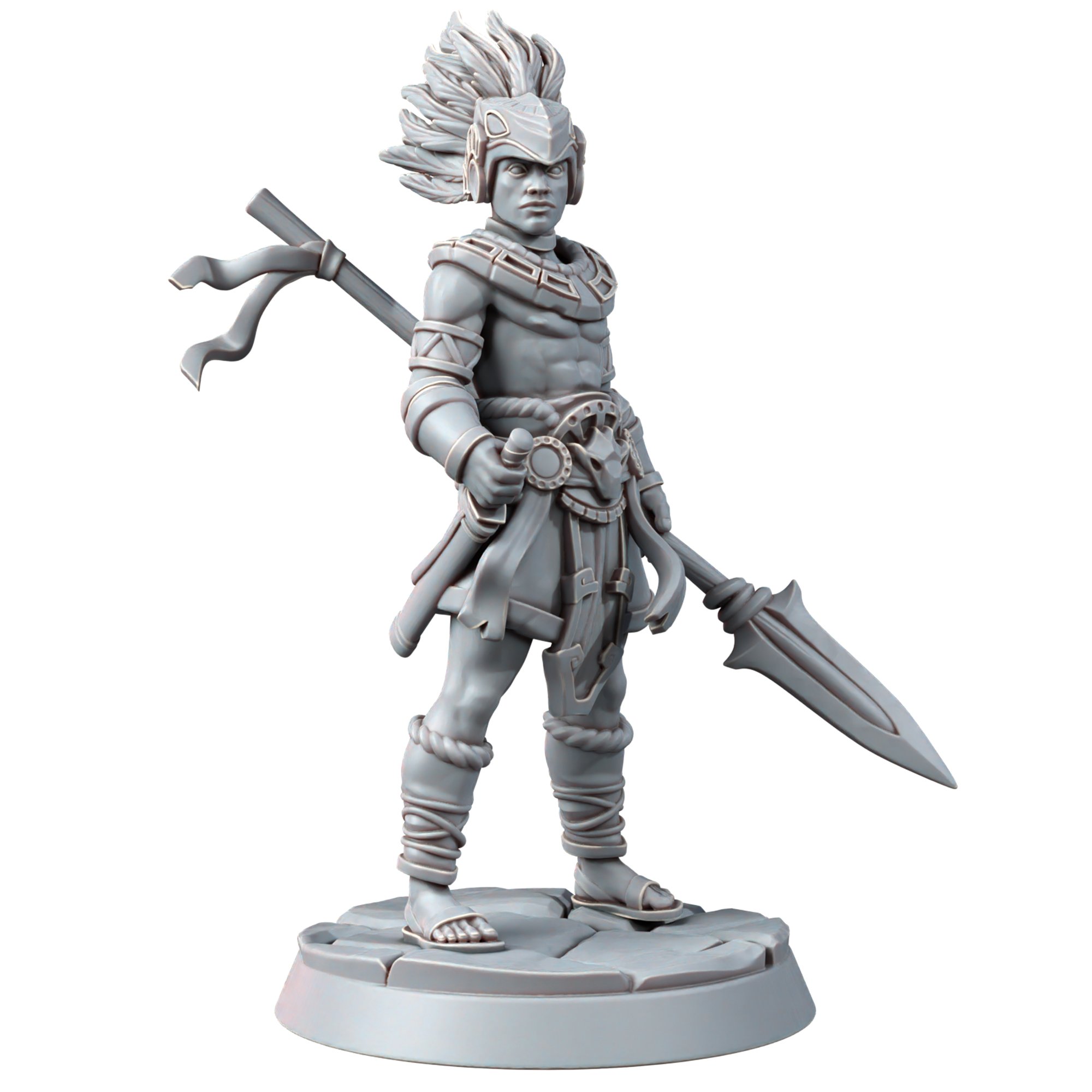 HUMANS – AZTEC MALE FIGHTER 01 – Wargame Exclusive Fantasy