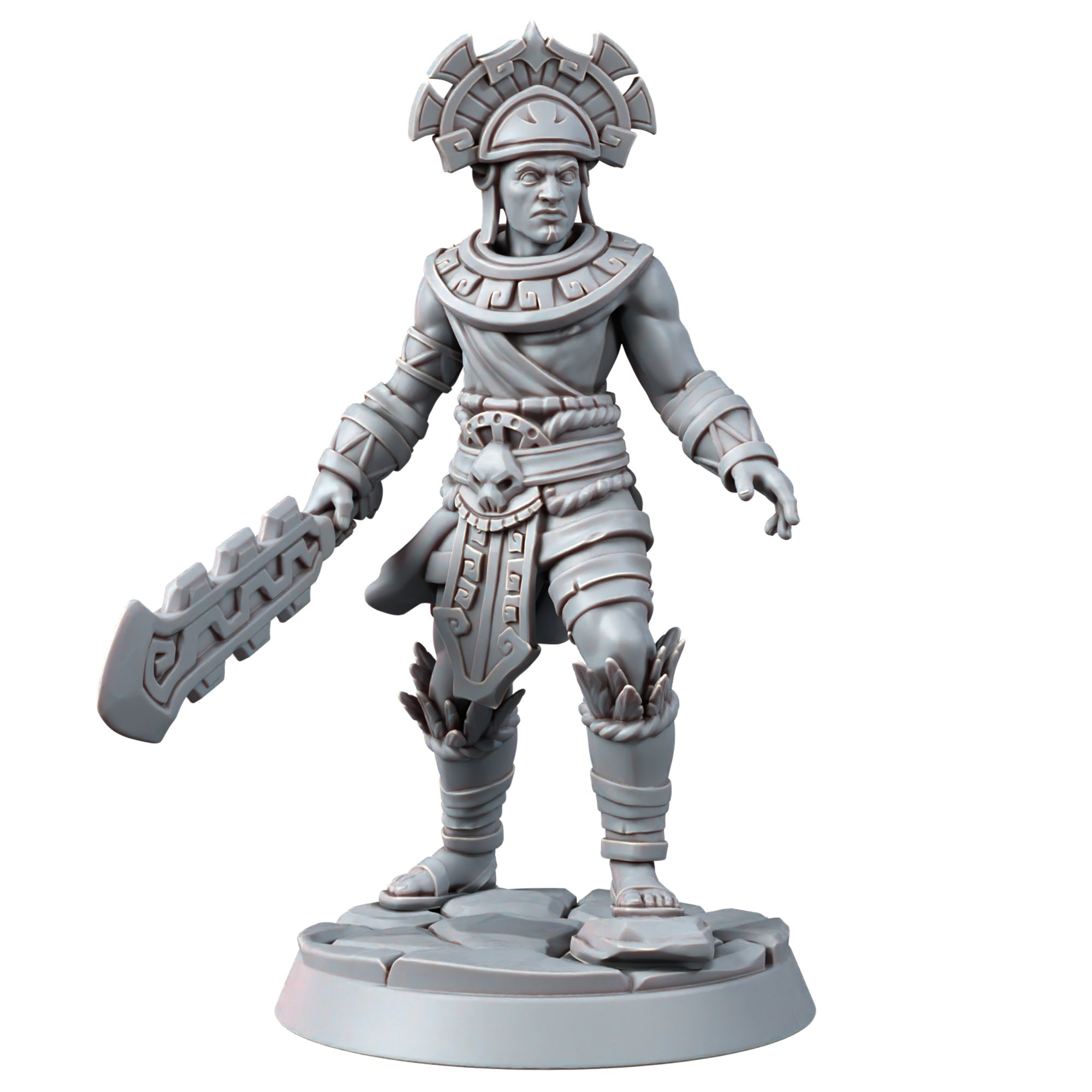 HUMANS – AZTEC MALE FIGHTER 02 – Wargame Exclusive Fantasy