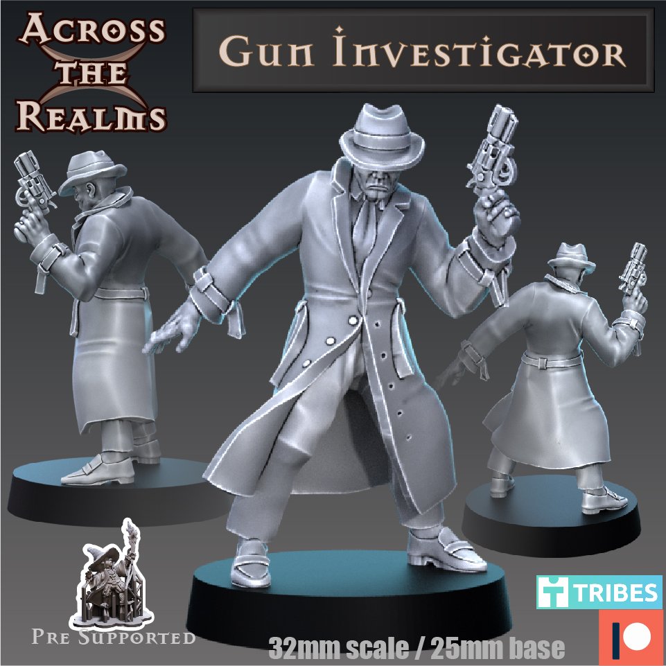 RETRO – PISTOL INVESTIGATOR – Wargame Exclusive Fantasy