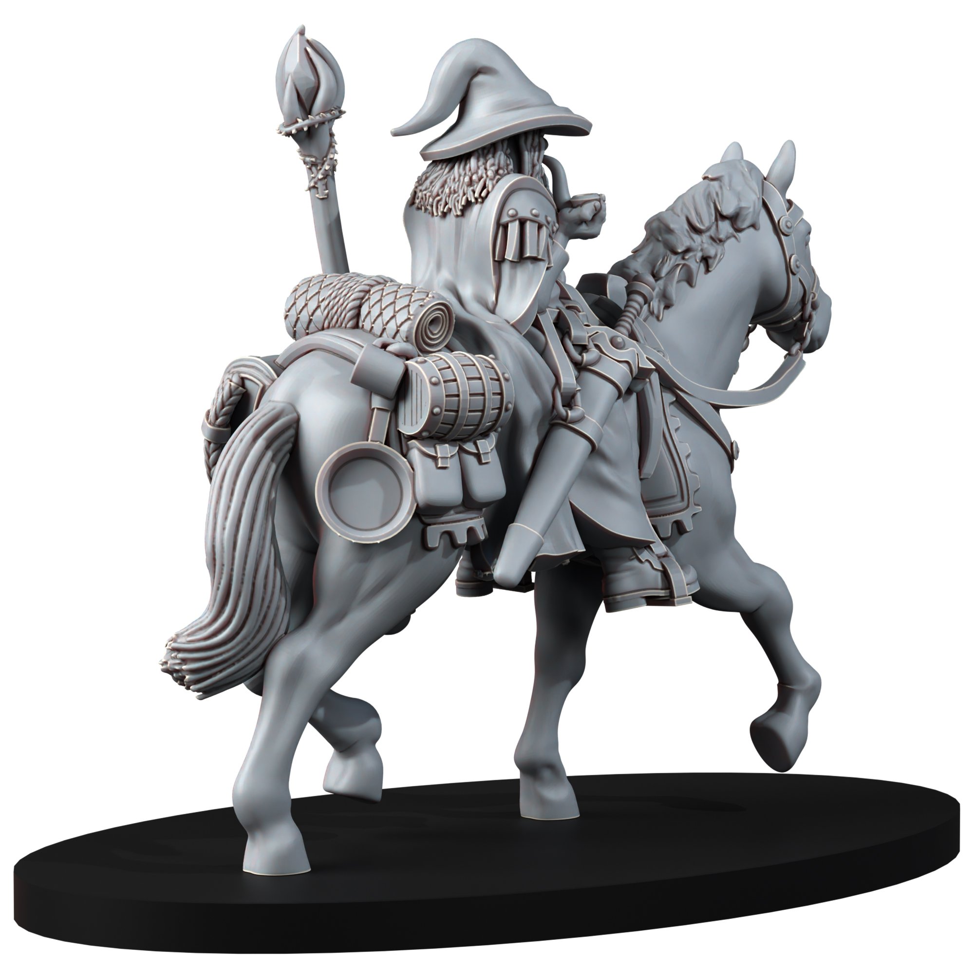 HUMANS – GREY MOUNTED WIZARD – Wargame Exclusive Fantasy