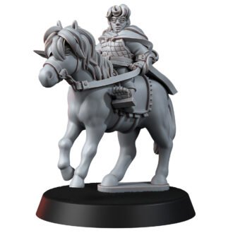 HALFLINGS – HERO BENDUR WITH HORSE – Wargame Exclusive Fantasy