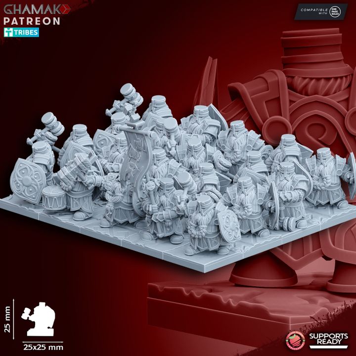DWARFS – KINGDOMS FORGE GUARD (10U) – Wargame Exclusive Fantasy