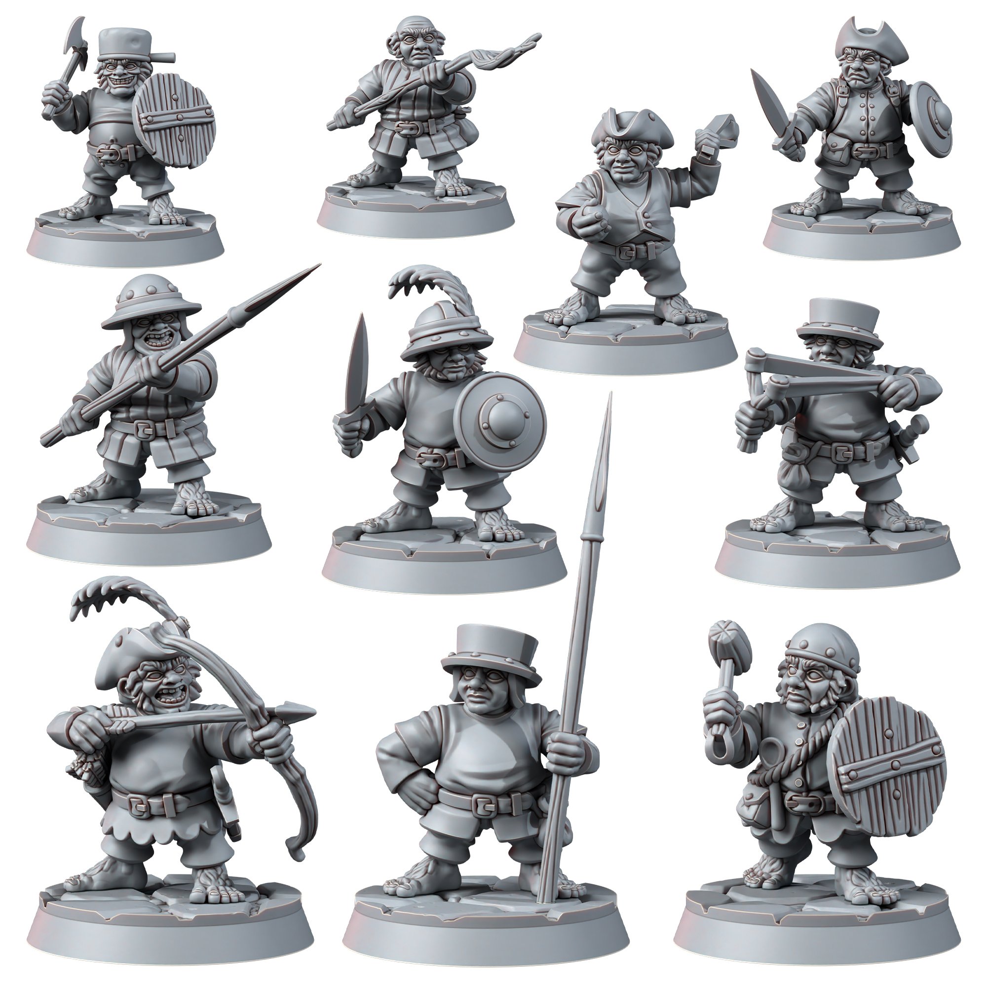 HALFLINGS – EMERALD BLEACHES (10U) – Wargame Exclusive Fantasy