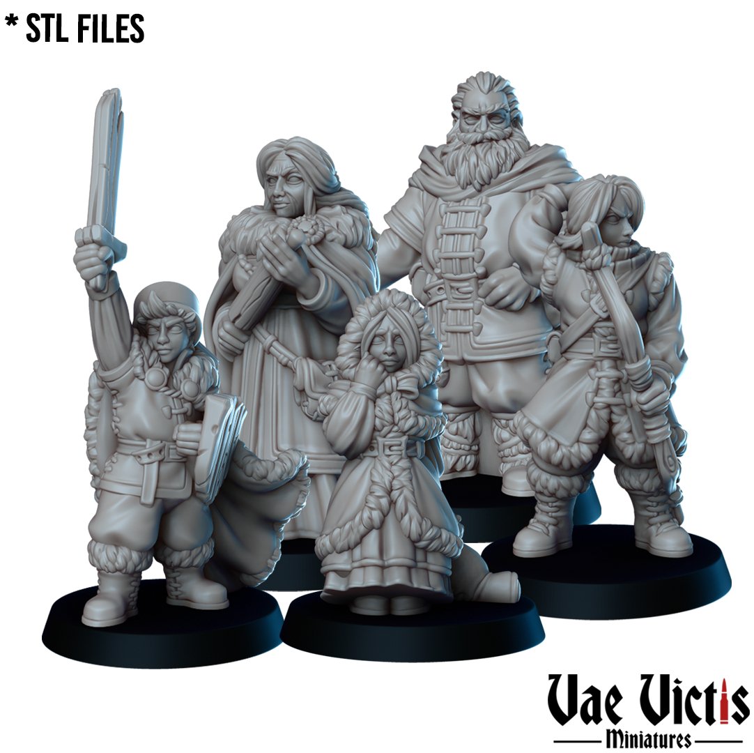 HUMANS – WINTER ADVENTURE SET (5U) – Wargame Exclusive Fantasy