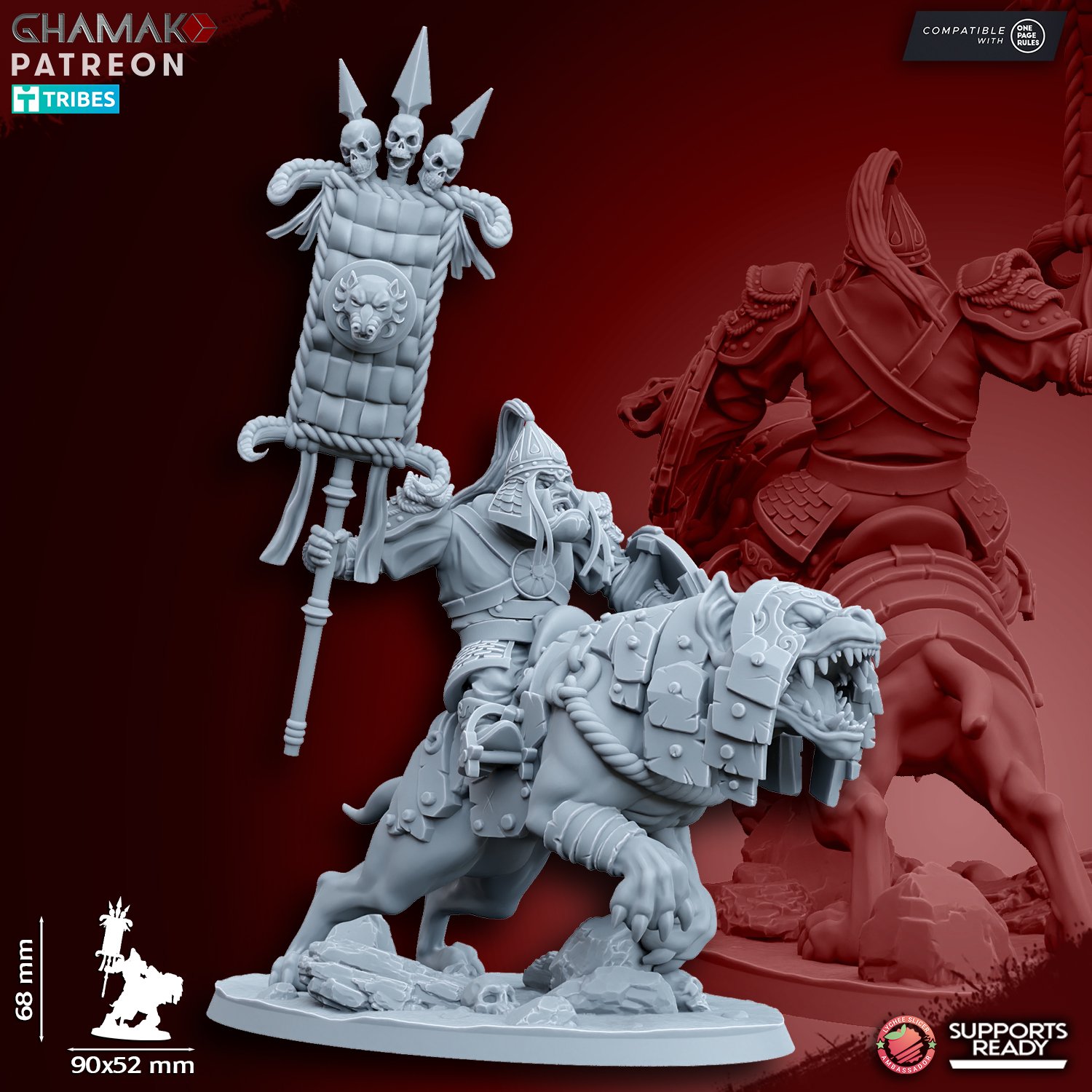 ORCS – BIG GREY WARG RIDERS (5U) – Wargame Exclusive Fantasy