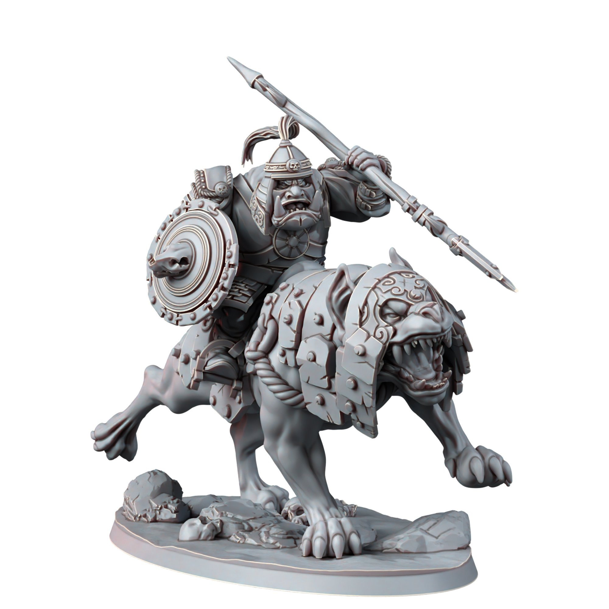 ORCS – BIG GREY WARG RIDERS (5U) – Wargame Exclusive Fantasy
