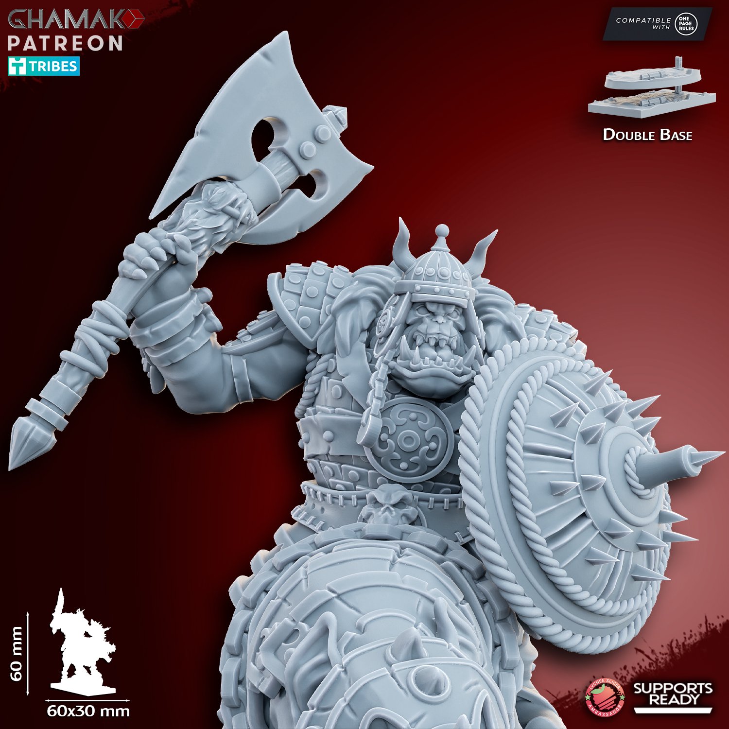 ORCS – GREY ORC WARLORD ON WARG – Wargame Exclusive Fantasy